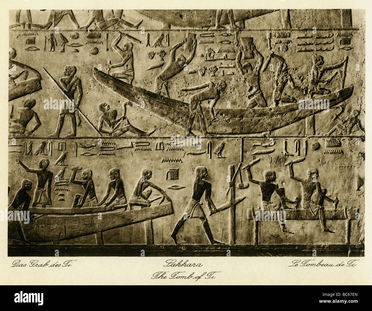 geography / travel, Egypt, Saqqara, Tomb of Ti (5th dynasty), interior ...