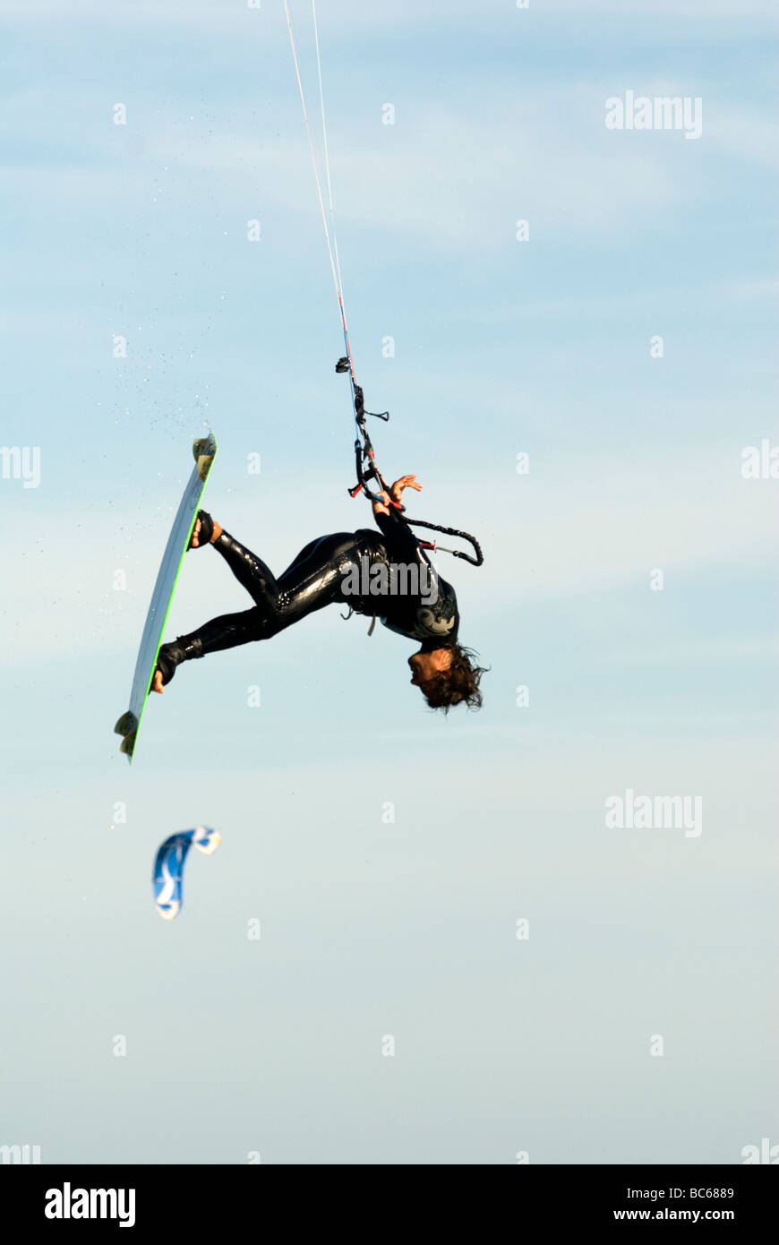 kite surfer airborne Stock Photo - Alamy