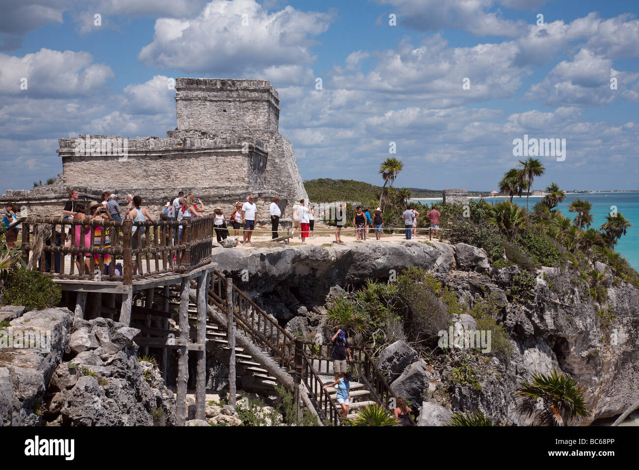 Mayan archaeological site, Tulum, Quintana Roo state, Mexico Stock ...