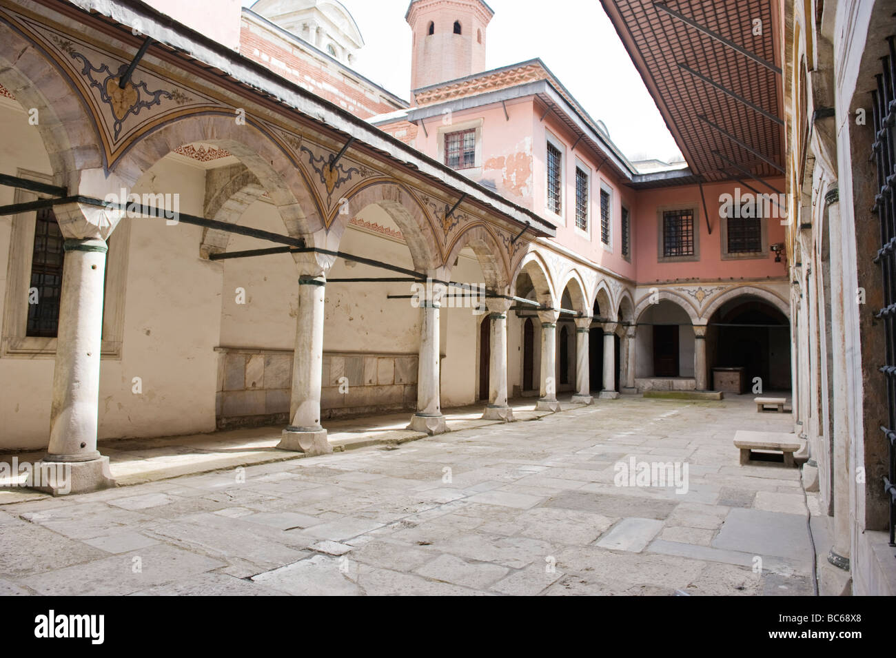 Turkey , Istanbul , Topkapi Palace , Inner courtyard in Harem with ...