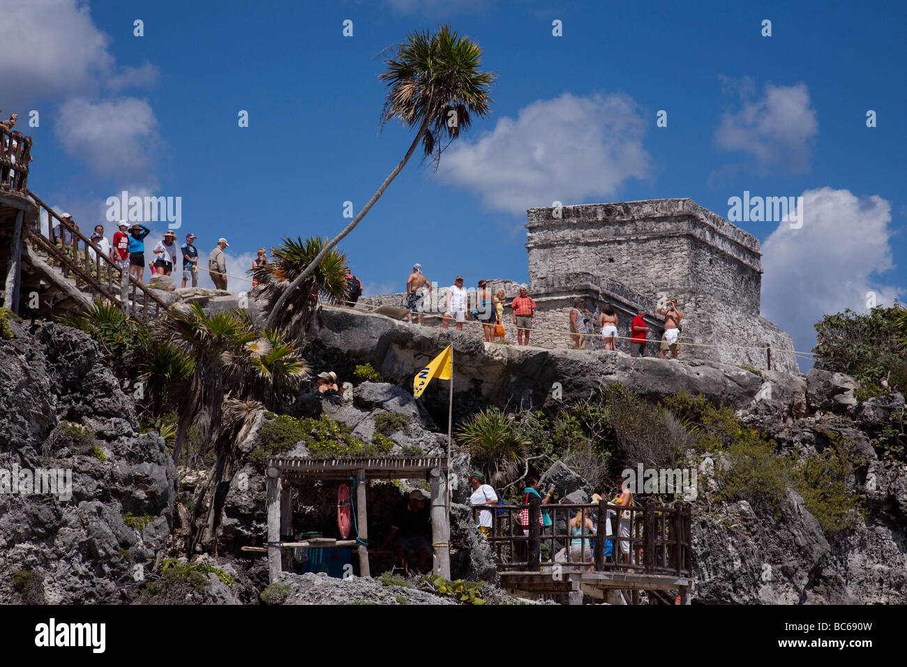 Mayan archaeological site, Tulum, Quintana Roo state, Mexico Stock ...