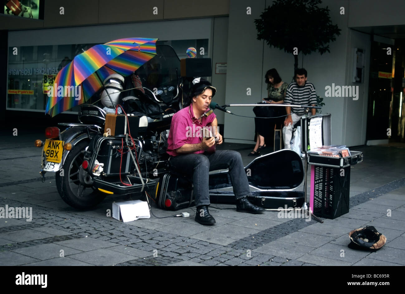 English Street Busker in Munich Germany Stock Photo - Alamy