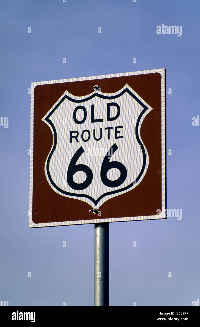 Route 66 road sign near Amarillo Texas USA Stock Photo - Alamy