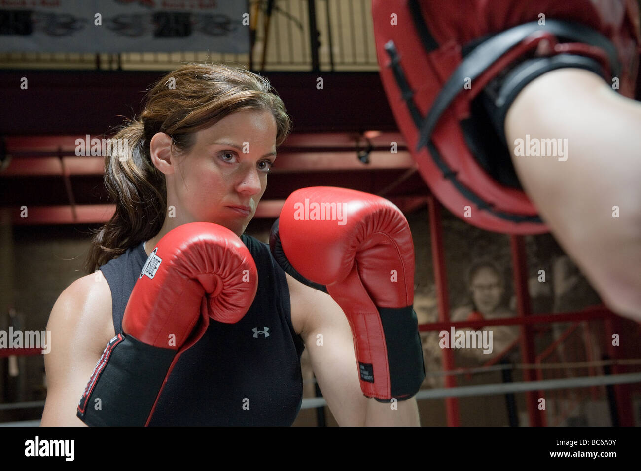 A female boxer training Stock Photo - Alamy
