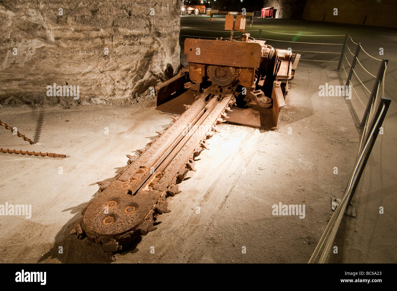 Cutting tool on display in the Gallery, Kansas Underground Salt Museum ...