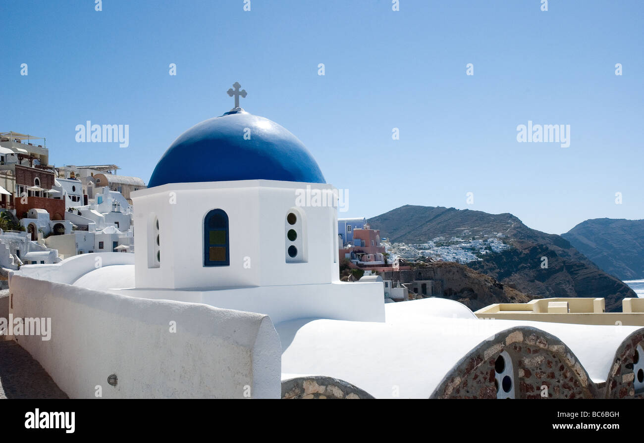 Traditional greek blue dome hi-res stock photography and images - Alamy