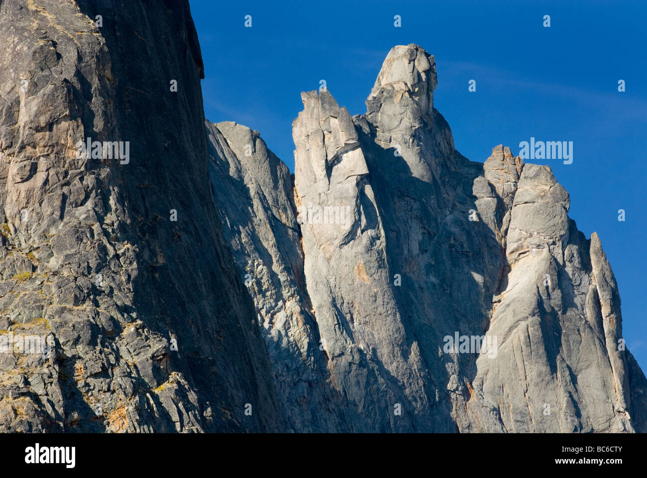 Jagged peaks and ridges of Monolith Mountain Tombstone Territorial Park ...