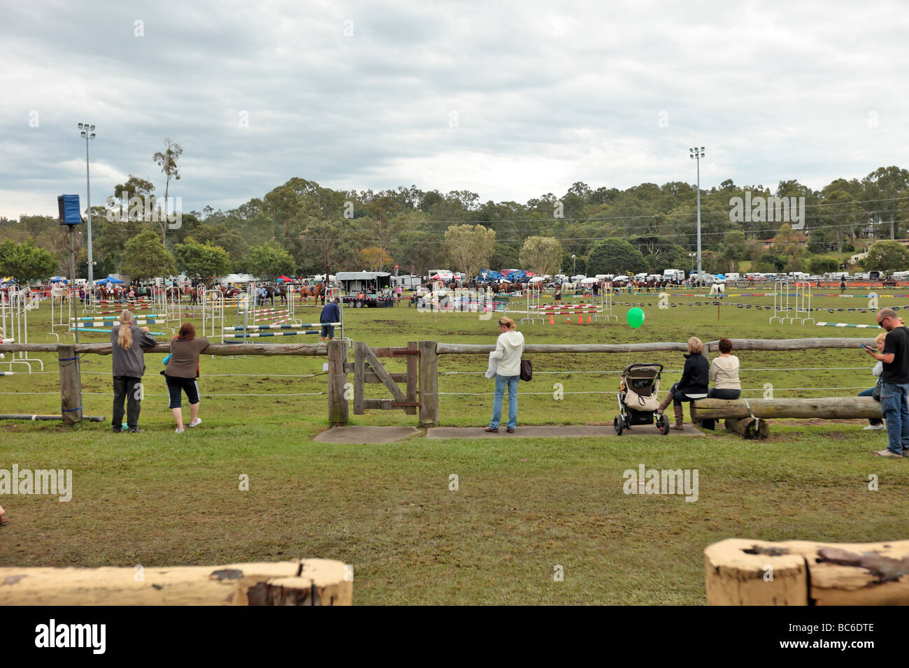 Events arena for show jumping and judging of livestock at a local ...