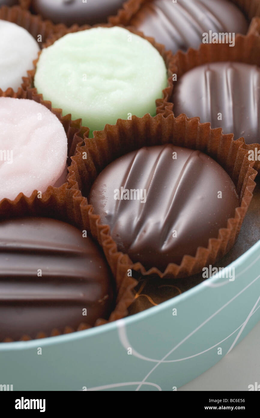 Round box of chocolates hi-res stock photography and images - Alamy