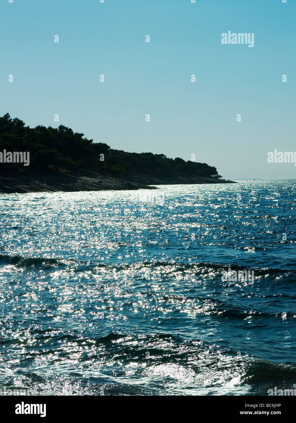 Supetar, Brac, Croatia. Sun shining on sea Stock Photo - Alamy