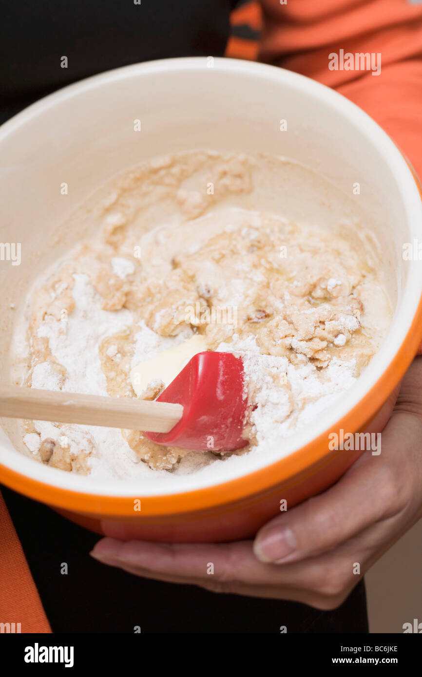 Bowl stirring woman batter mix hi-res stock photography and images - Alamy