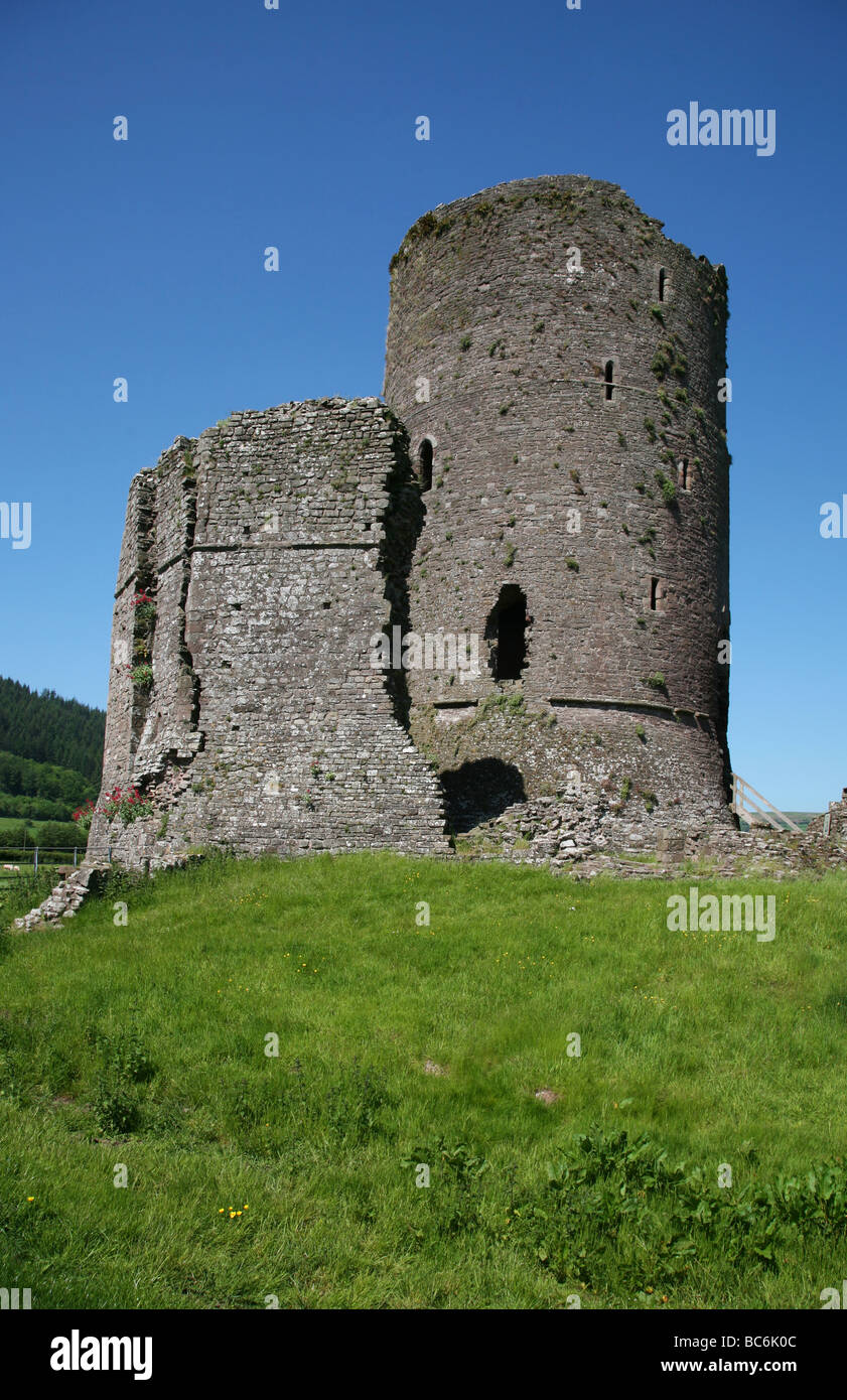 The round keep of Tretower Castle, a ruined fortress in the Brecon ...