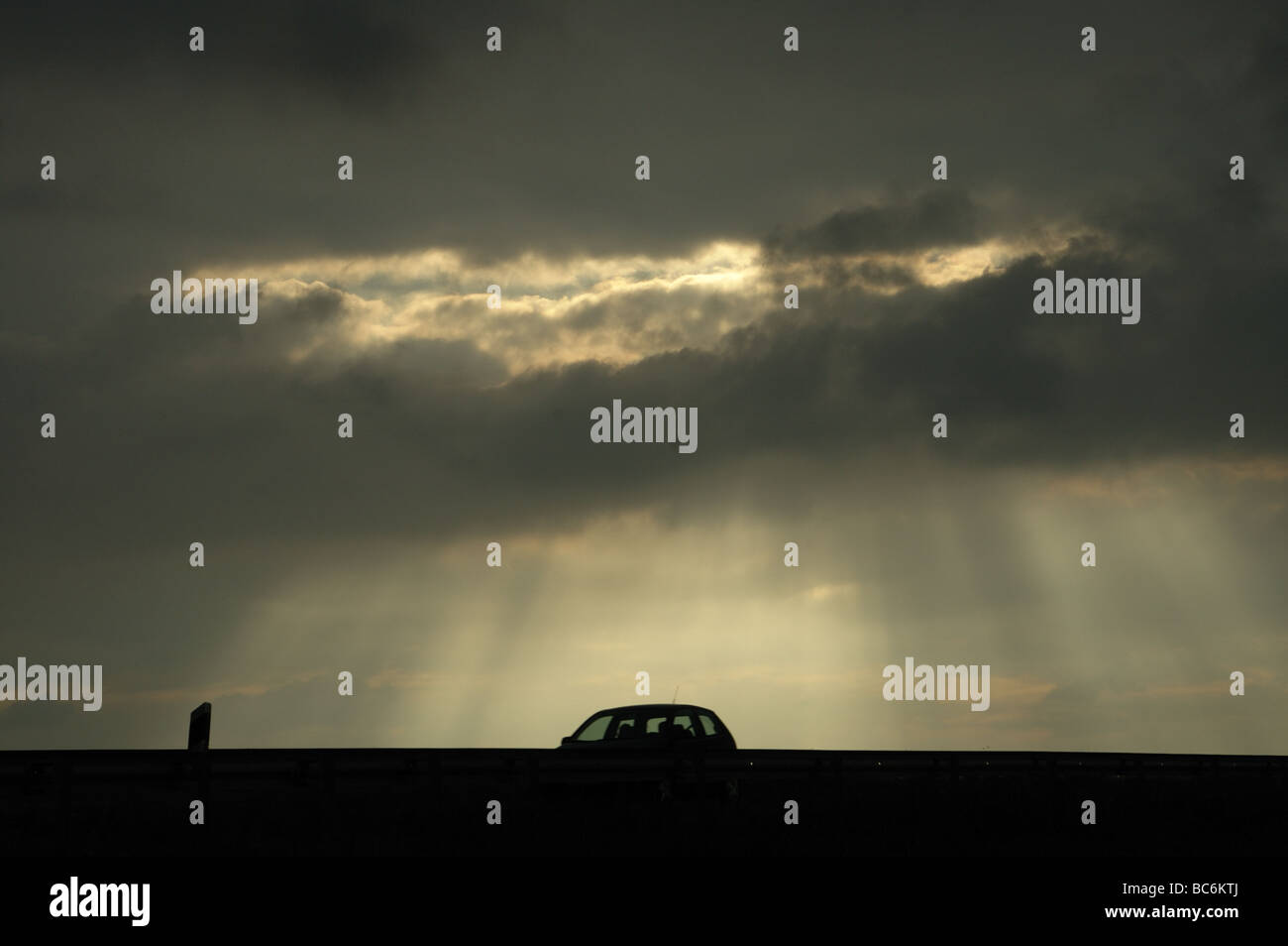 A break in the dark rain clouds Stock Photo - Alamy