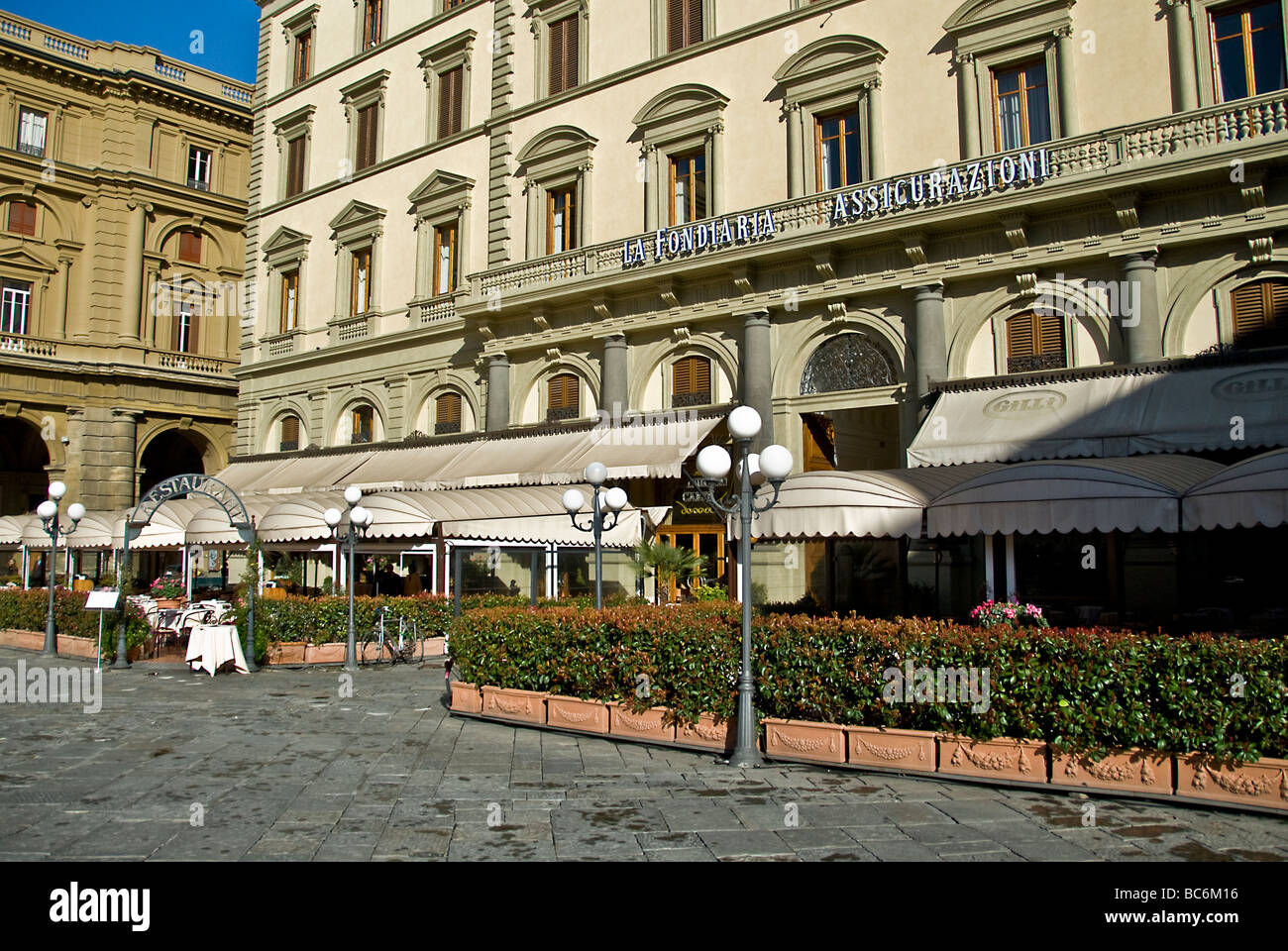 piazza della repubblica square triumphal arch florence italy Stock ...