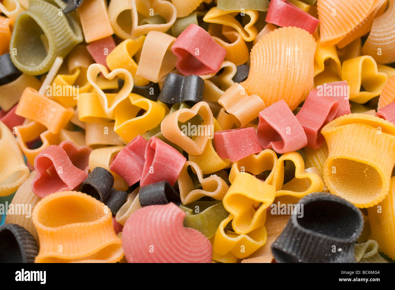 Coloured pasta (full-frame Stock Photo - Alamy