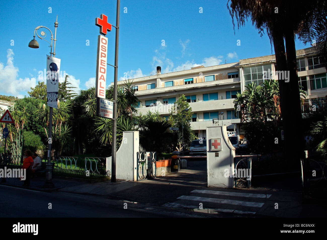 the entrance to the hospital in sorrento italy Stock Photo - Alamy
