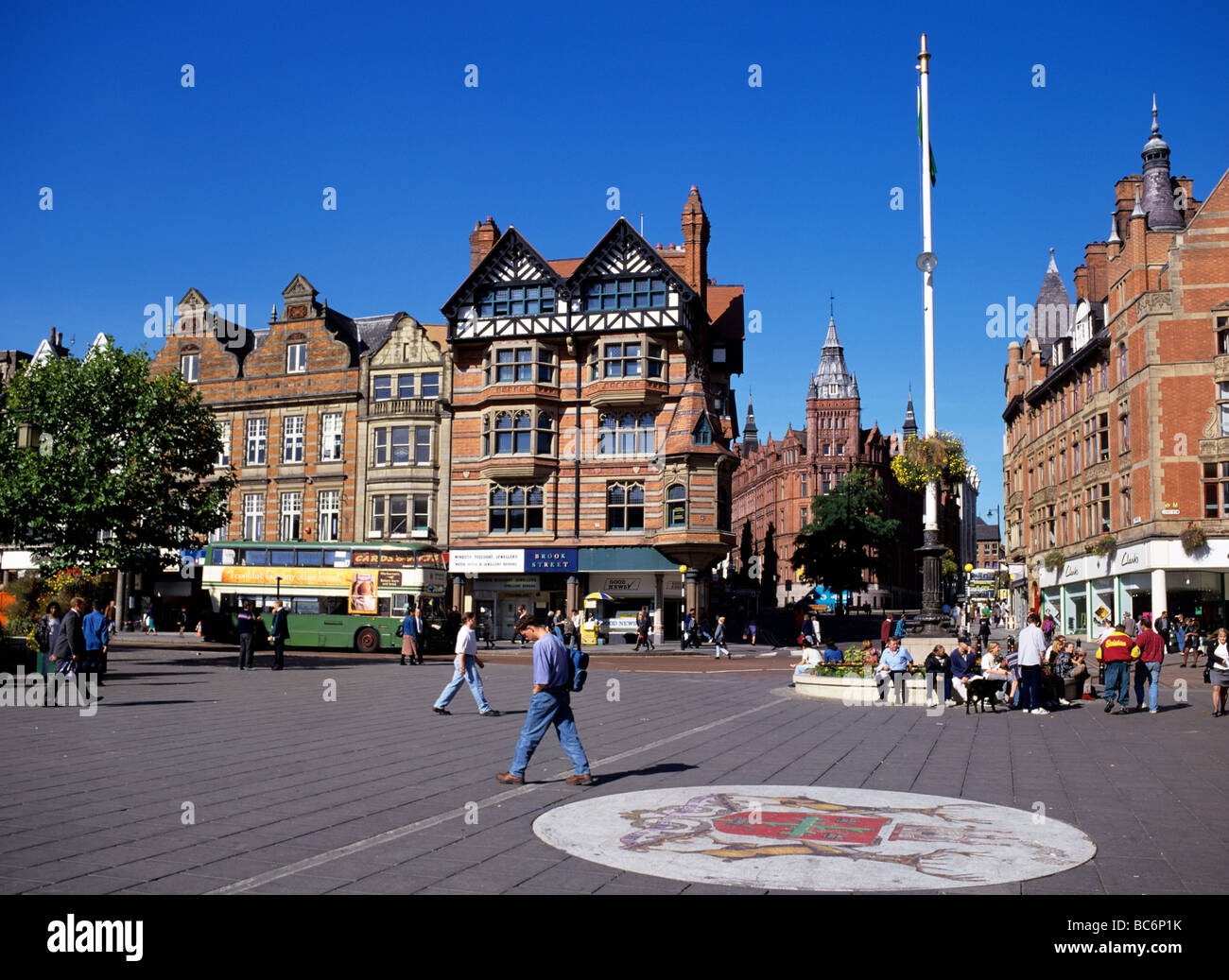 Nottingham - Long Row from Old Market Square Stock Photo - Alamy