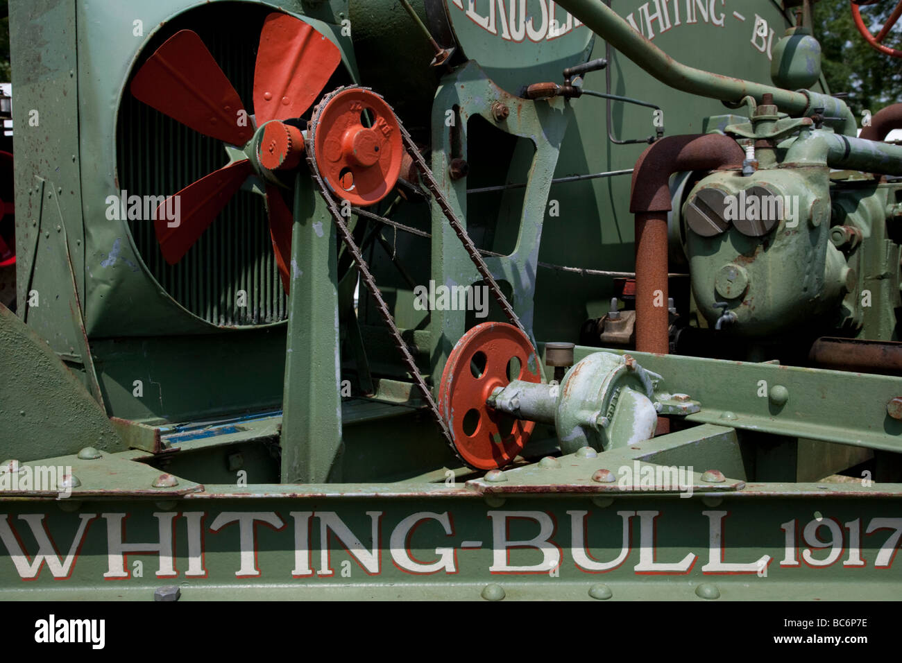 Whiting-Bull Tractor Engine Stock Photo - Alamy