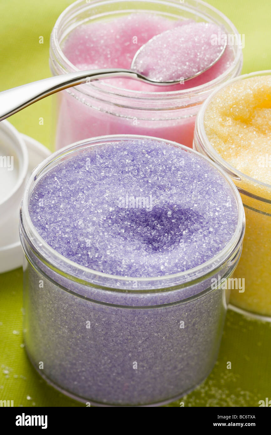 Coloured sugar for decorating biscuits Stock Photo - Alamy