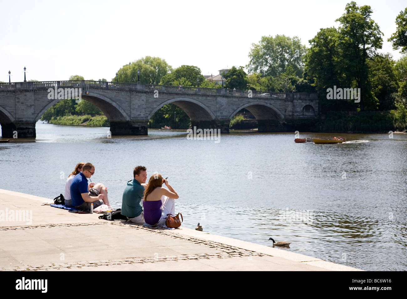 Richmond River Chilling Stock Photo - Alamy