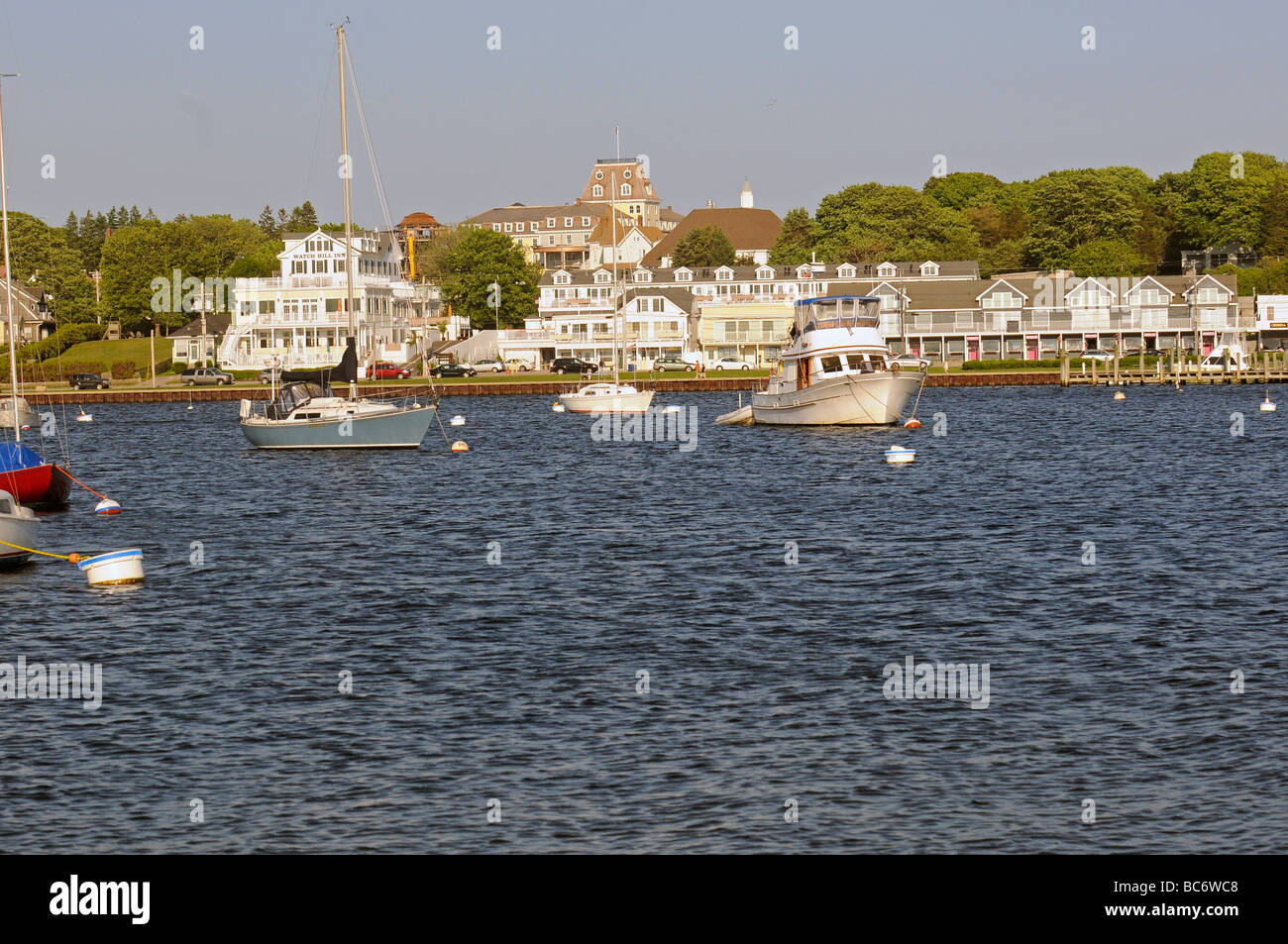 Wharf , dock and boats at Watch Hill in Rhode Island Stock Photo - Alamy