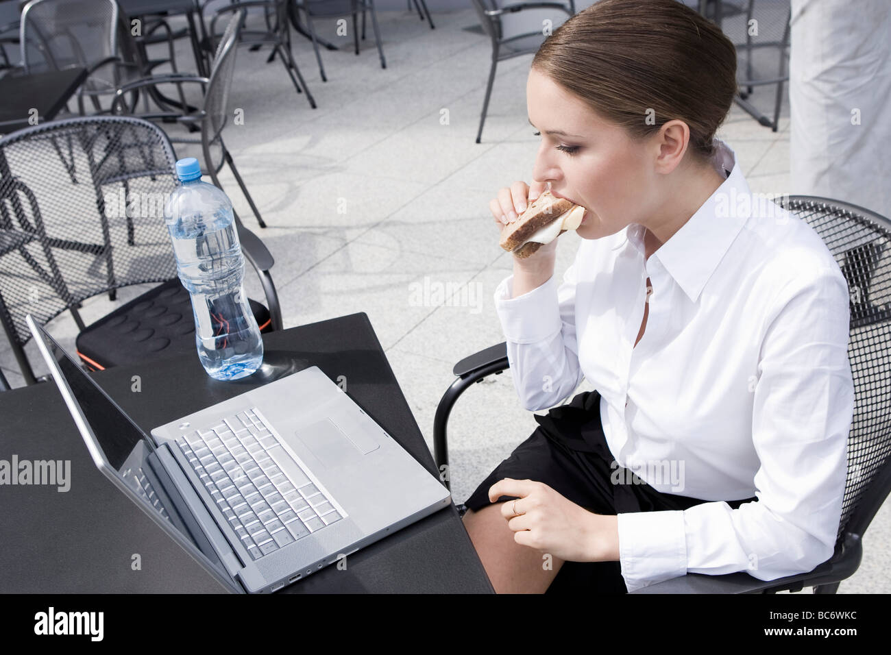 Businesswoman taking a break outdoor Stock Photo - Alamy