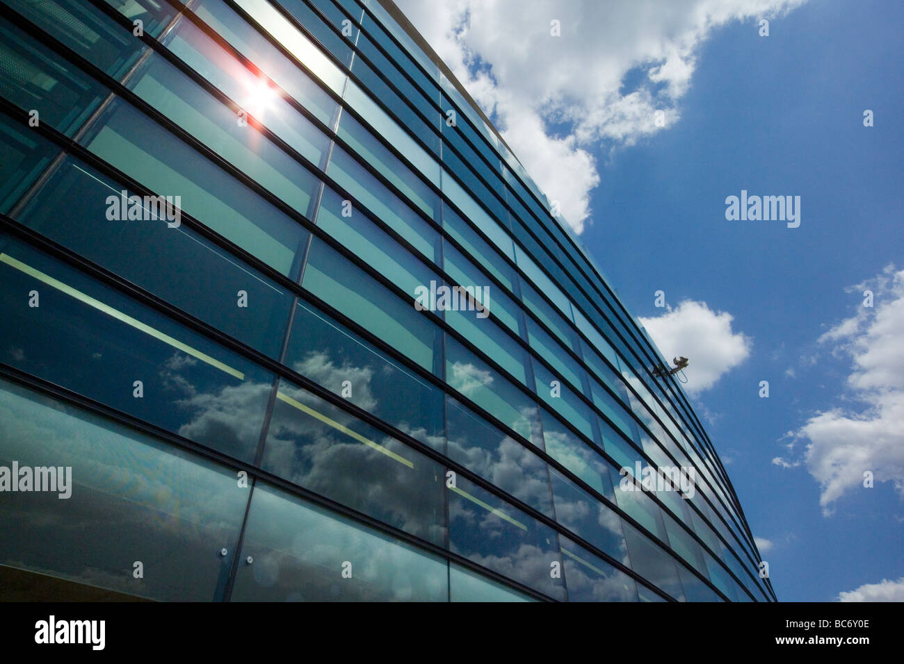 Glass roof with blue sky hi-res stock photography and images - Alamy