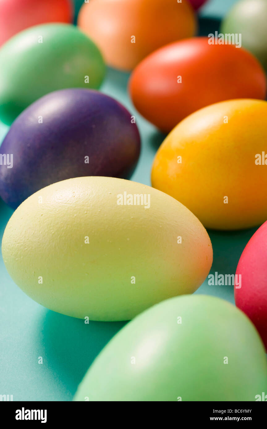 Coloured eggs Stock Photo - Alamy