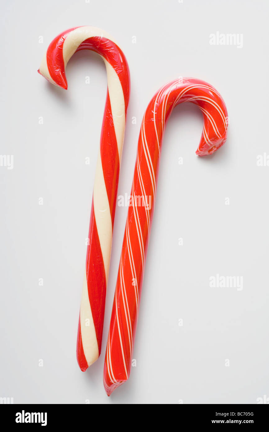Two candy canes Stock Photo - Alamy