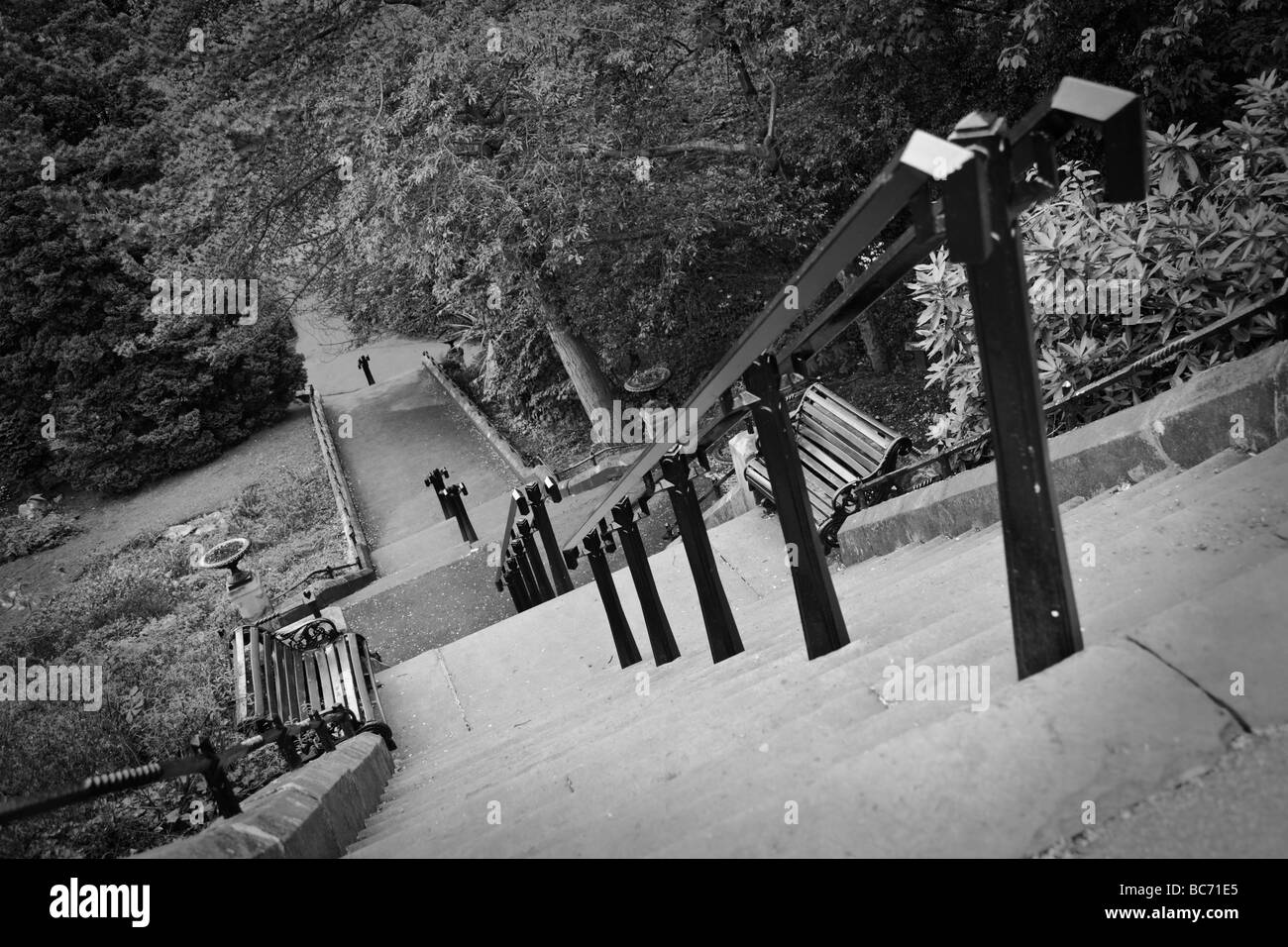 Looking down the steps Stock Photo - Alamy