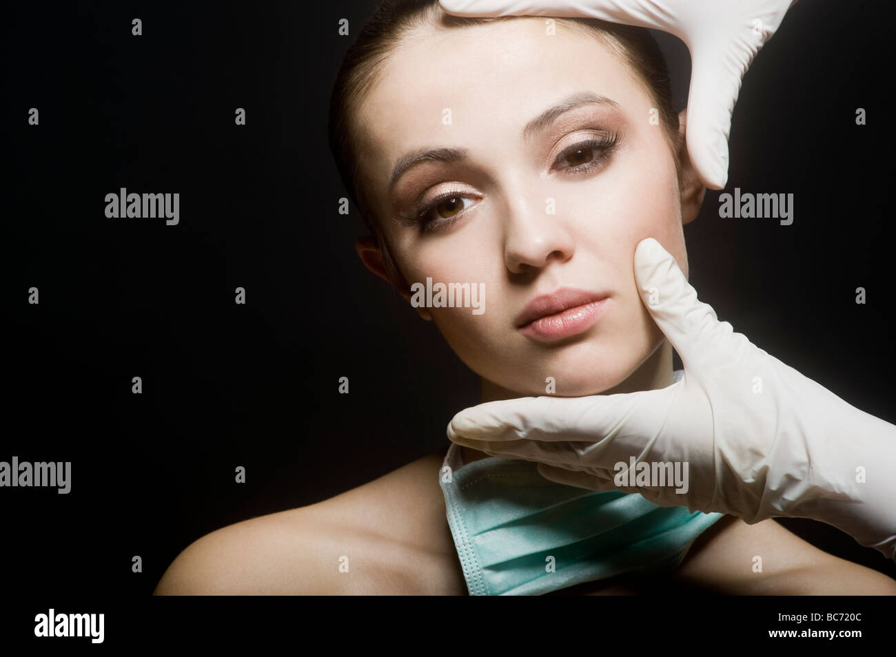 young woman having face exam Stock Photo - Alamy
