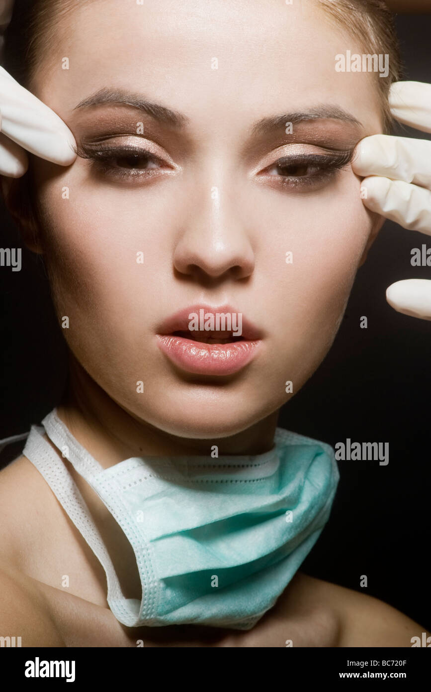 young woman having face exam Stock Photo - Alamy