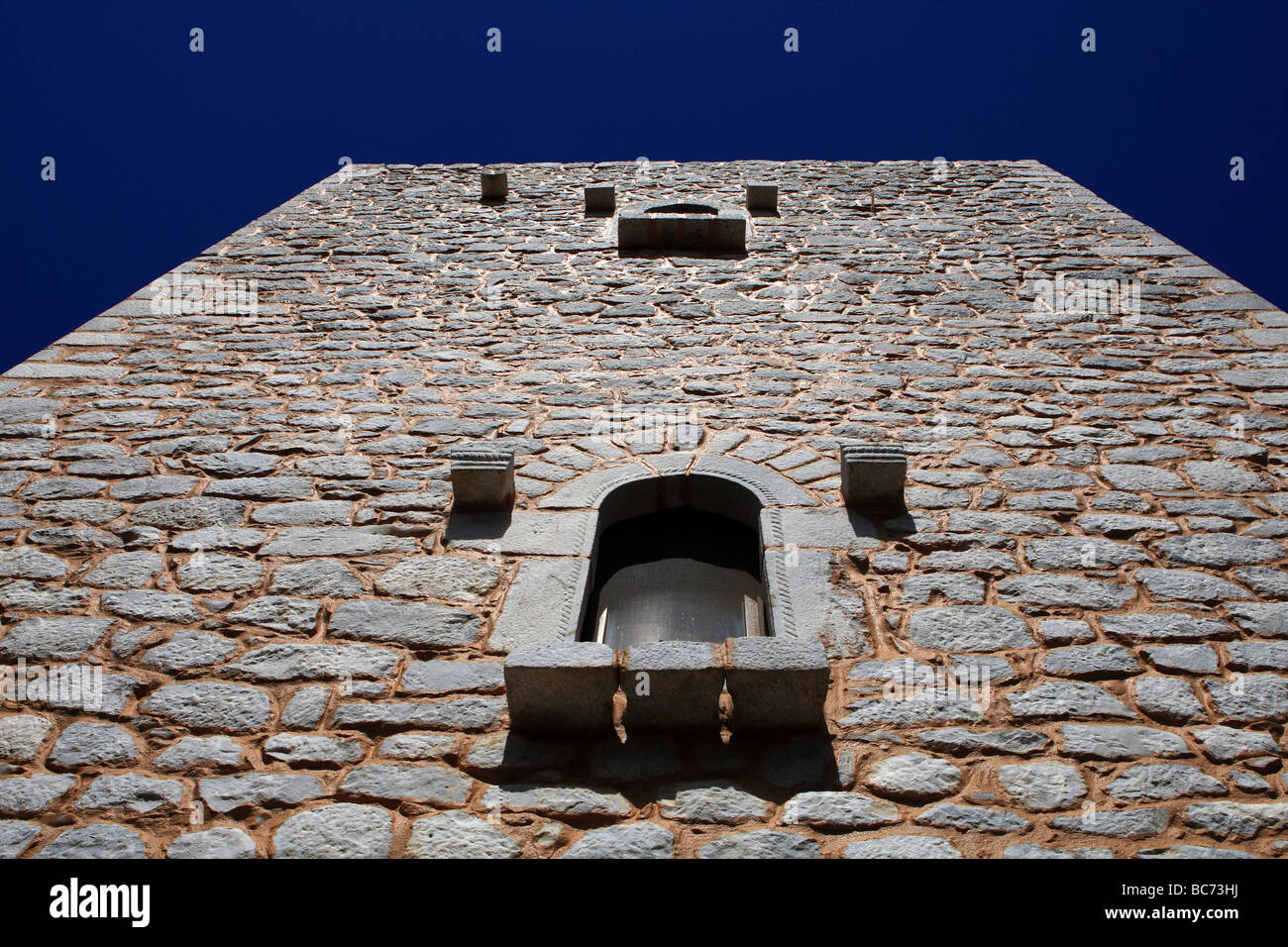 Tower house in Mani Greece Stock Photo - Alamy