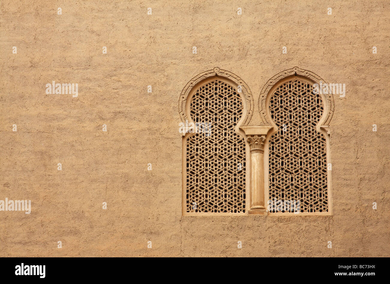 Mudejar Architecture. Islamic window Palacio Aljaferia. Zaragoza Spain ...