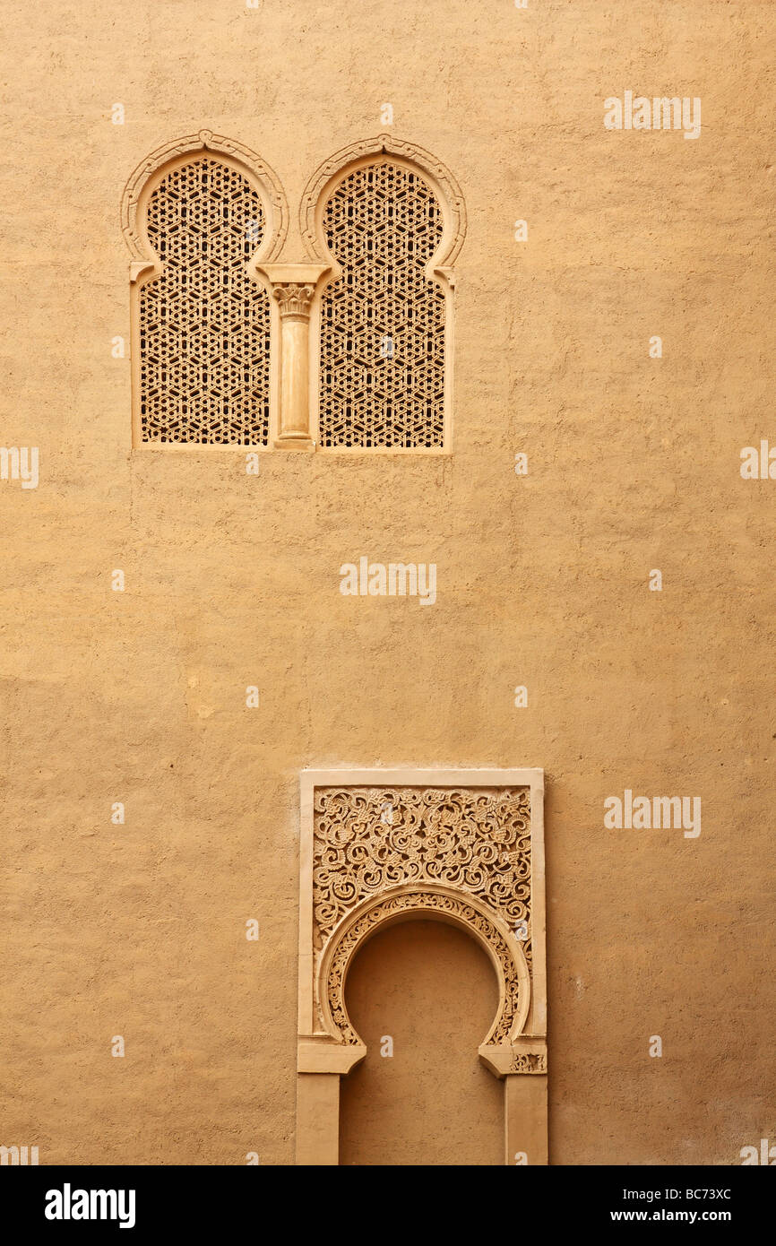 Mudejar Architecture. Islamic window Palacio Aljaferia. Zaragoza Spain ...