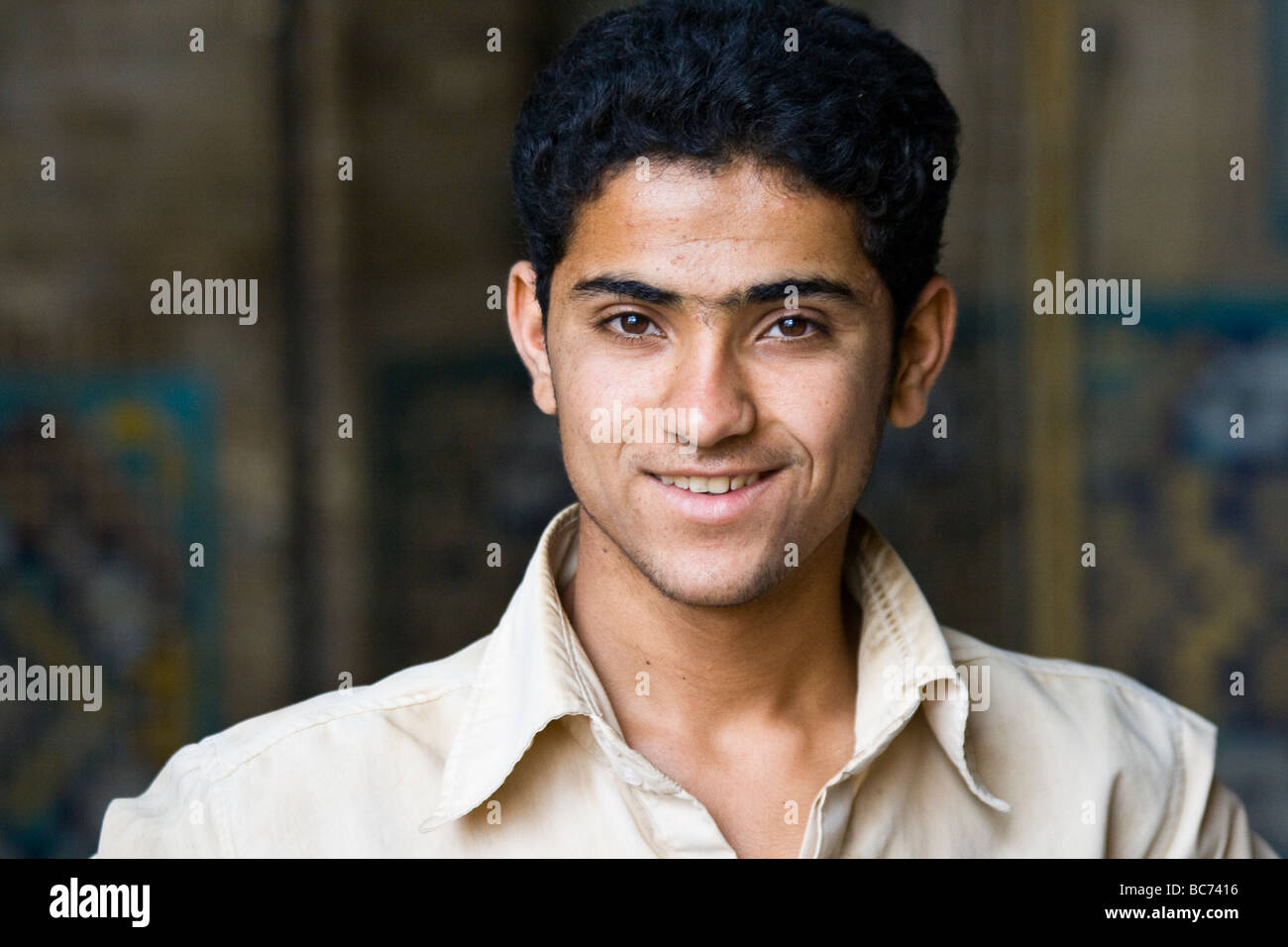 Young Iranian Man in Masjed e Hakim in Esfahan Iran Stock Photo - Alamy