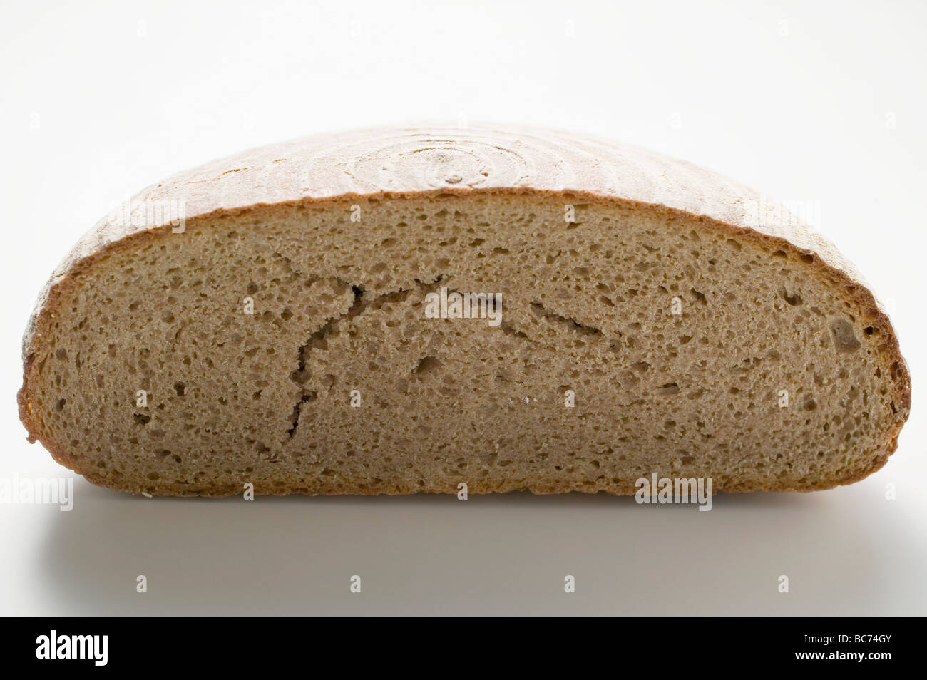 Half a loaf of Landbrot (rye bread Stock Photo - Alamy