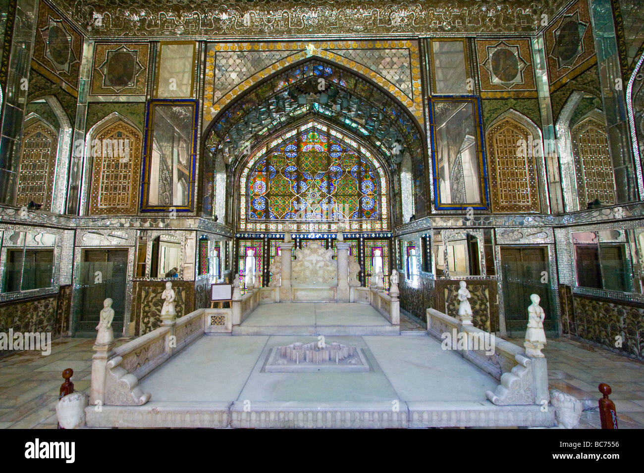 Takht e Marmar Marble Throne in the Iwan Dar ul Hokumeh in Golestan ...