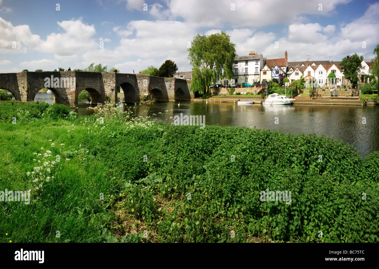 medieval bridge over the river avon bidford on avon warwickshire the ...