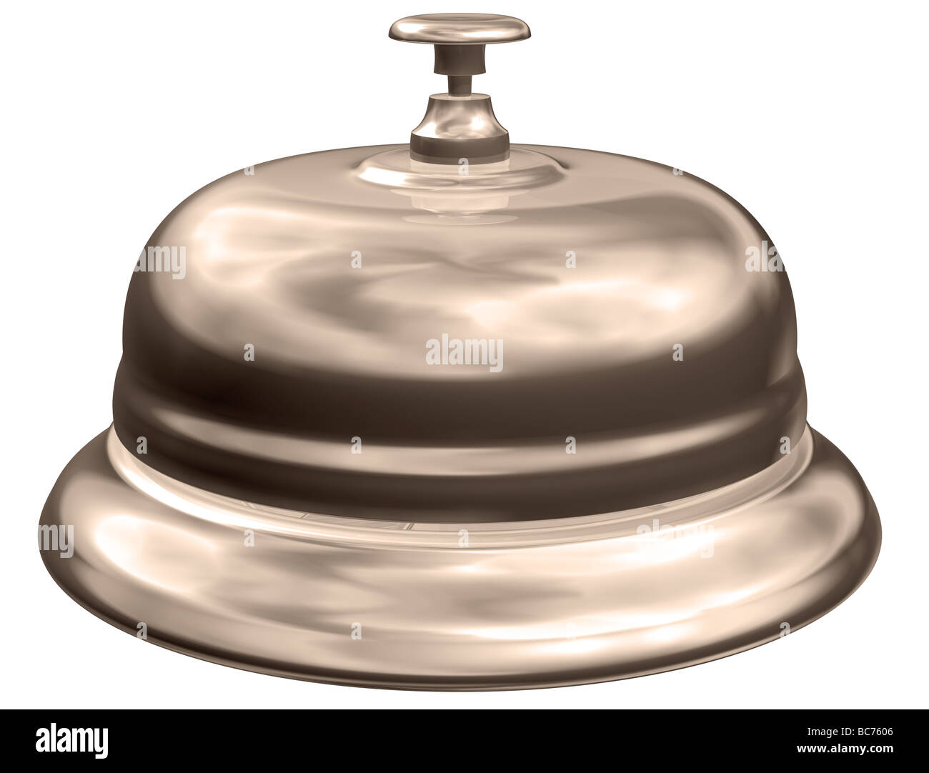 Isolated illustration of an old fashioned hotel table bell Stock Photo ...