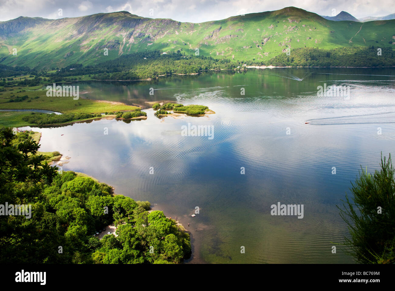 'Derwent Water' 'Great Bay' The Ladore Landing Stages And Catbells ...