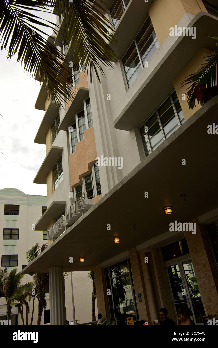 Pastel colored art deco building at Miami South Beach Stock Photo - Alamy