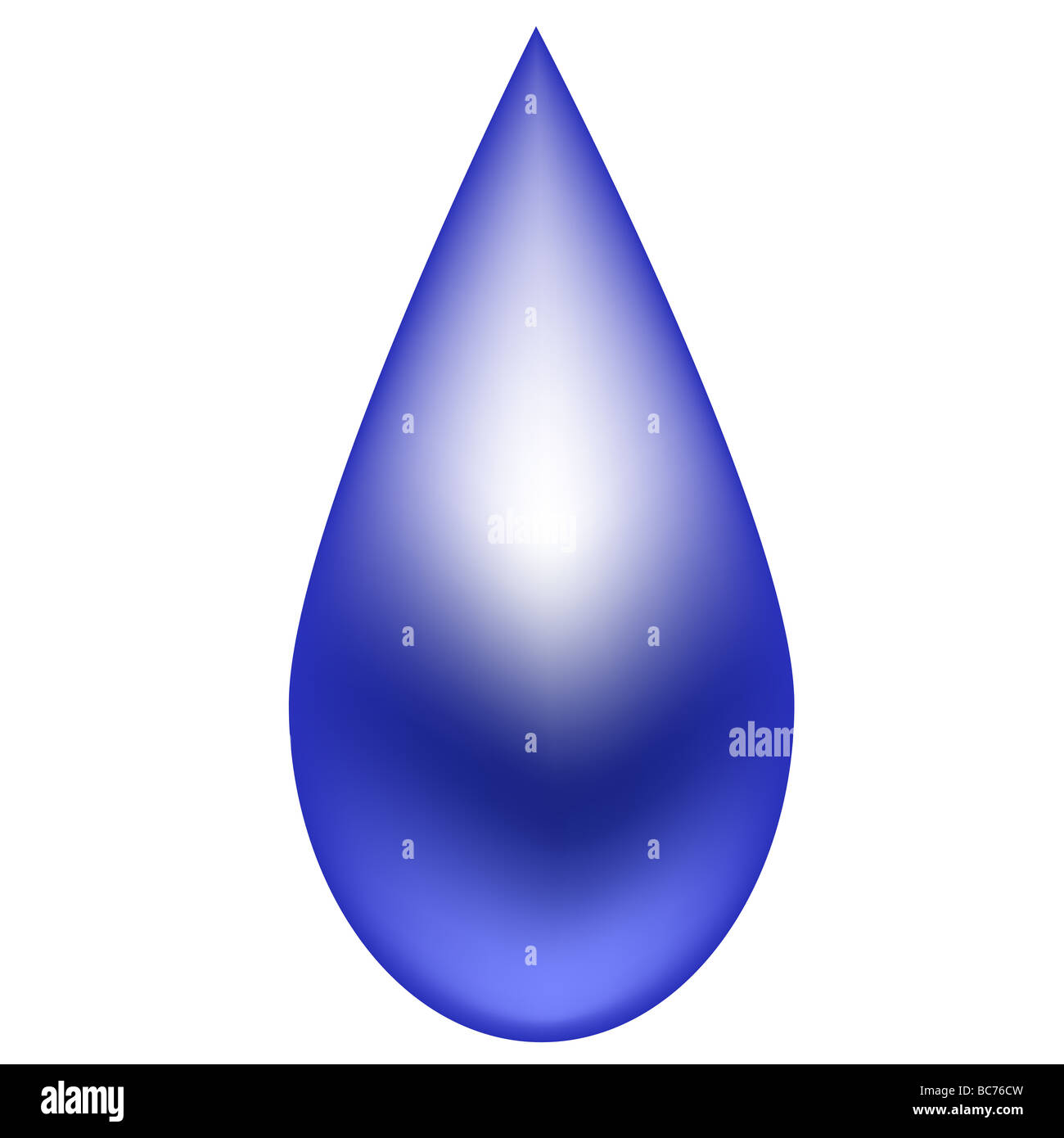 Shiny blue raindrop Stock Photo - Alamy