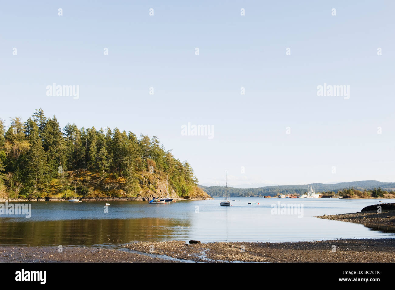 coastal inlet near Victoria Vancouver Island British Columbia Canada ...