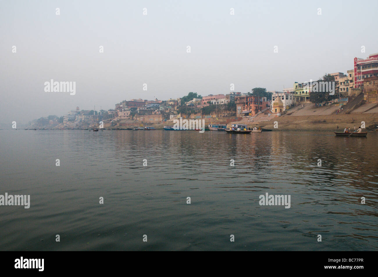 ghats along the river ganges, varanasi Stock Photo - Alamy