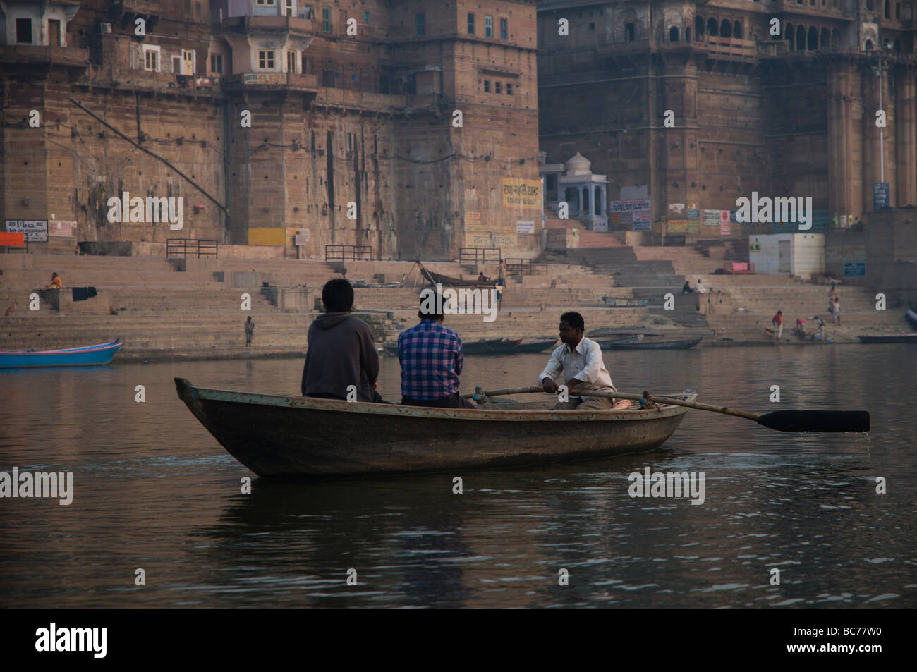 ghats along the river ganges, varanasi Stock Photo - Alamy