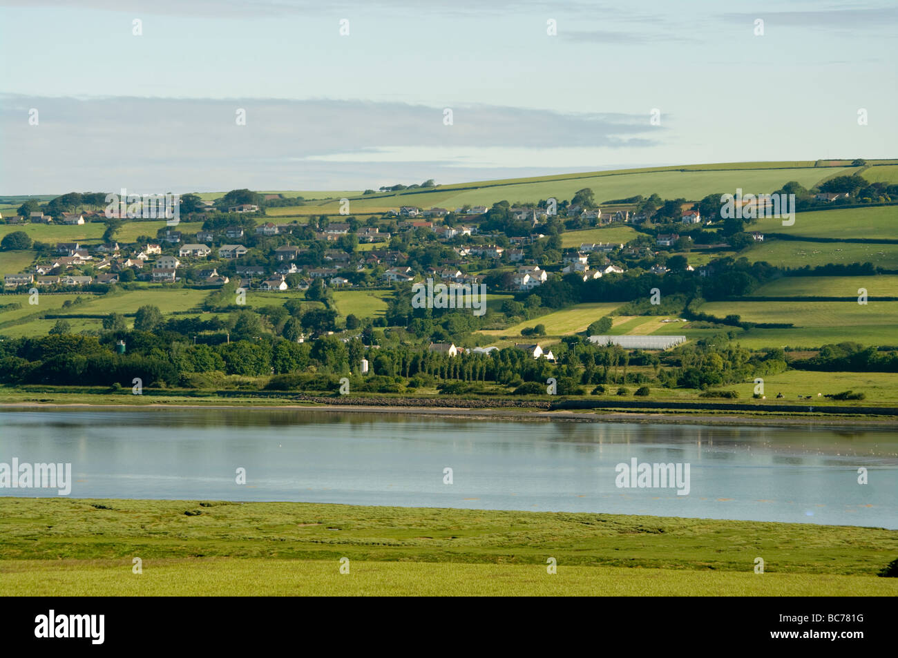 A View Across The River Taw From Bickington North Devon England Stock ...