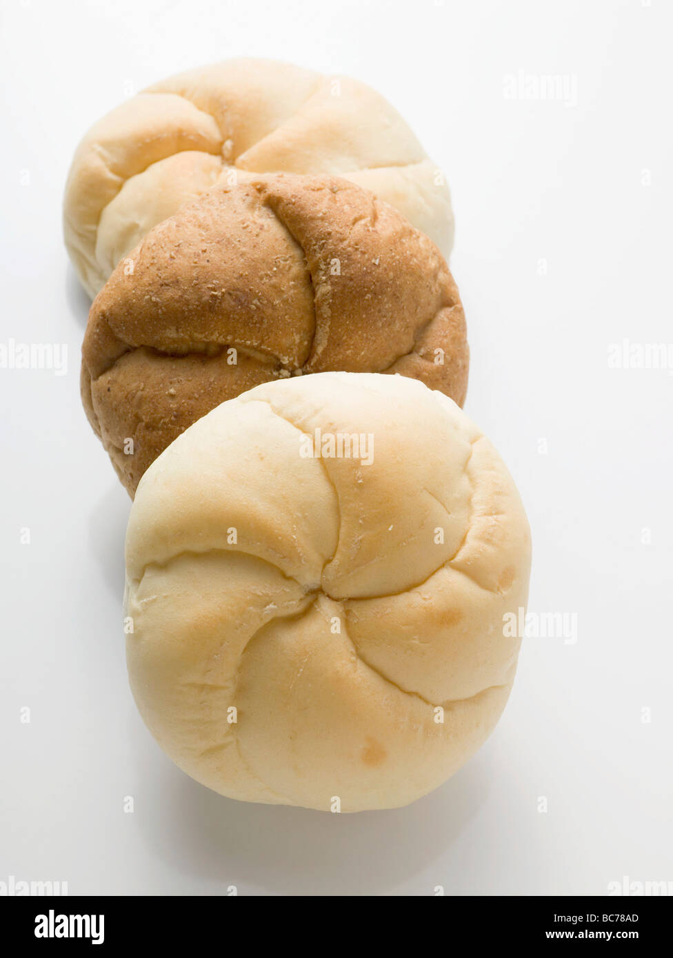 Three different bread rolls Stock Photo - Alamy