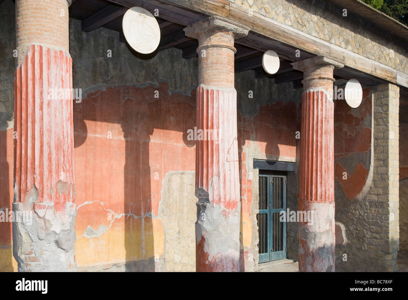 House of the Relief of Telephus Herculaneum Campania Italy Stock Photo ...