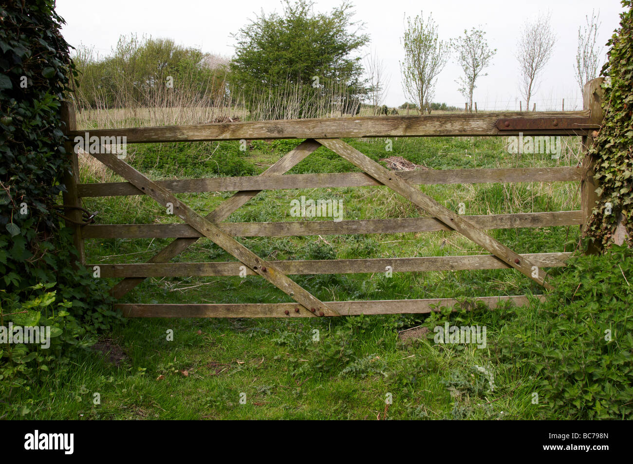 A farm gate Stock Photo - Alamy